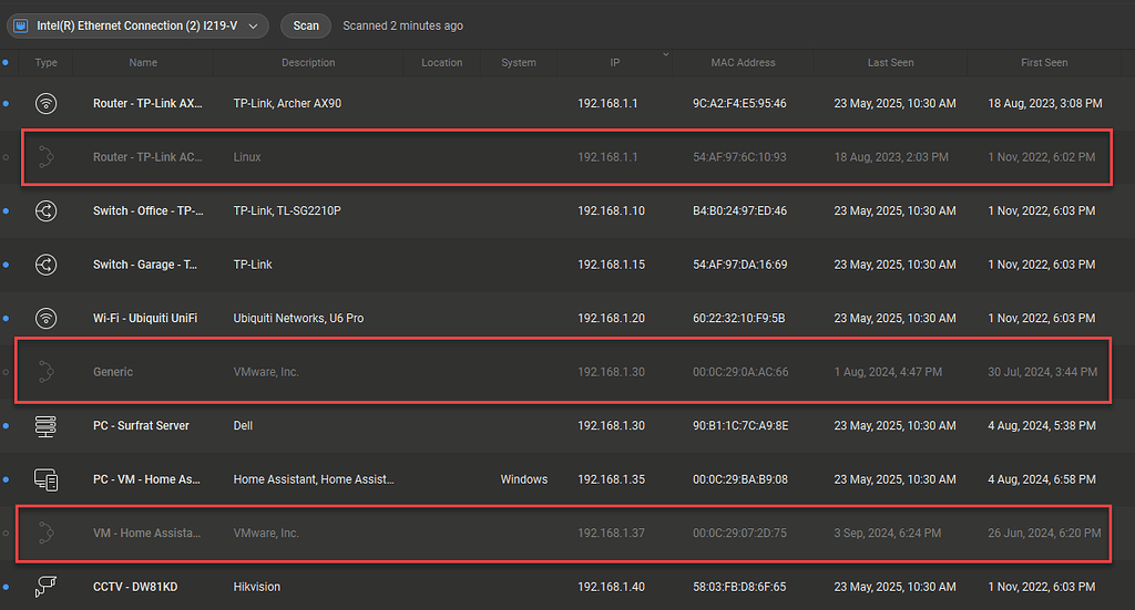 Network scanner always shows inactive devices (v3.5.821) - GlassWire ...